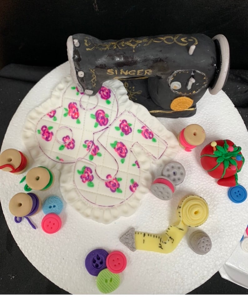 Sewing Cake Topper Sewing Machine Cake Topper Quilting Cake - Etsy