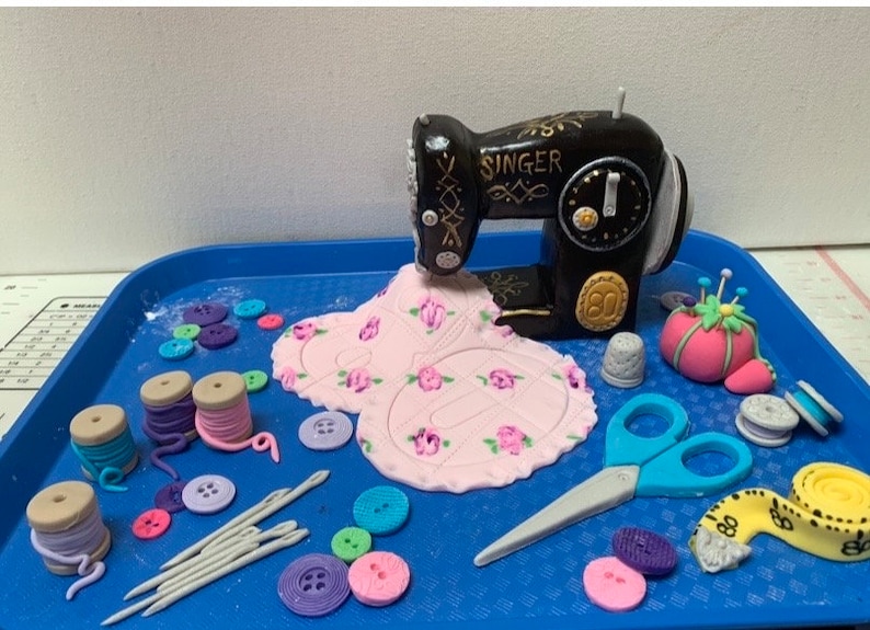 Sewing Cake Topper, Sewing Machine Cake Topper, Quilting Cake Topper ...