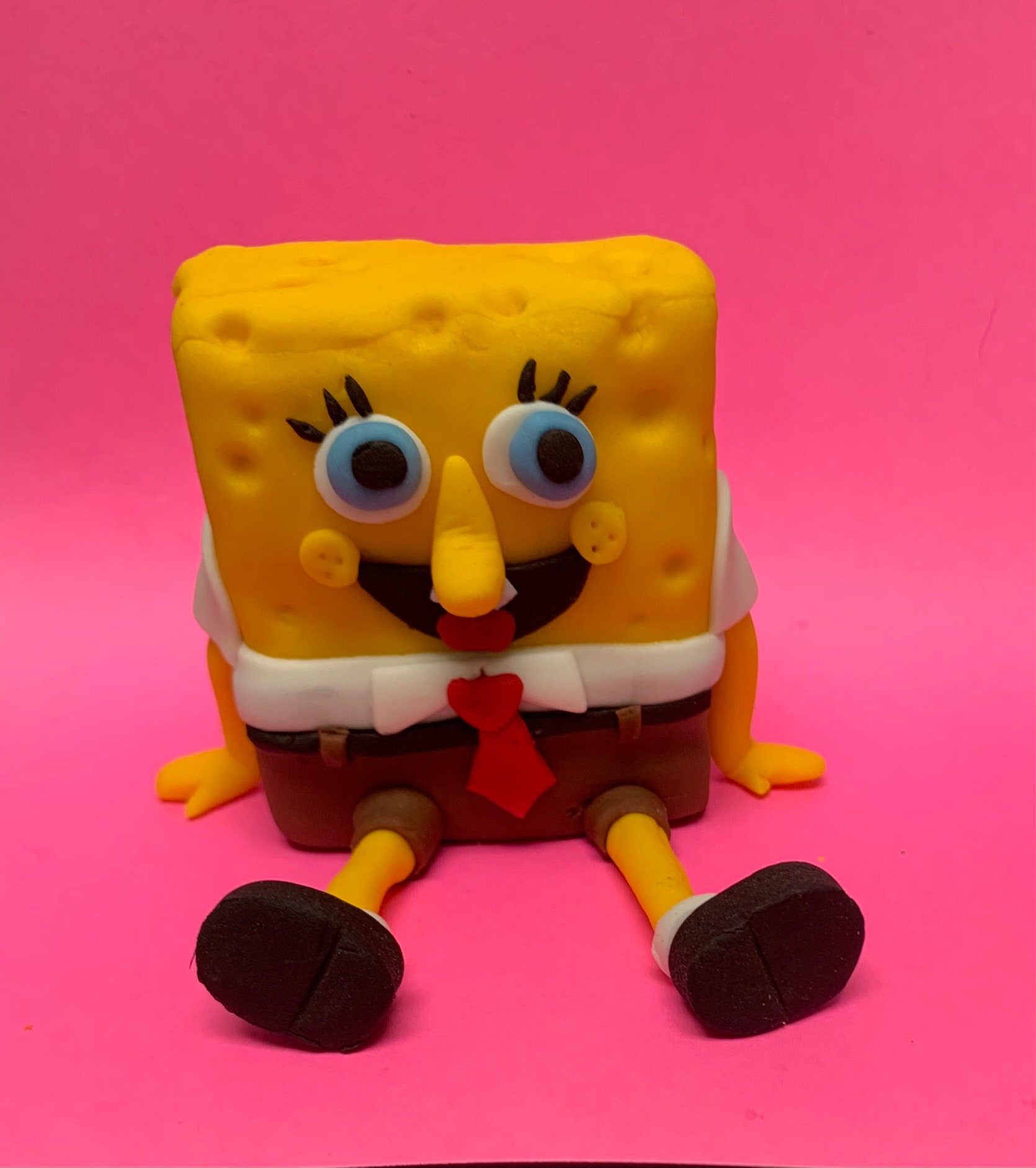 Spongebob Cake Topper Spongebob Fondant Topper Spongebob and - Etsy