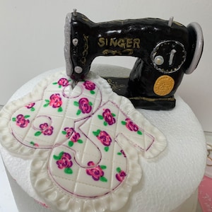 Sewing Cake Topper, Sewing Machine Cake Topper, Quilting Cake Topper ...
