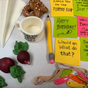 The Office Theme Cake Topper, the Office, Best Boss Cup, Fondant Office ...