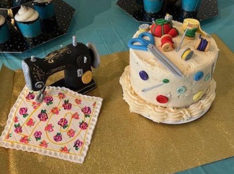 Sewing Cake Topper, Sewing Machine Cake Topper, Quilting Cake Topper ...
