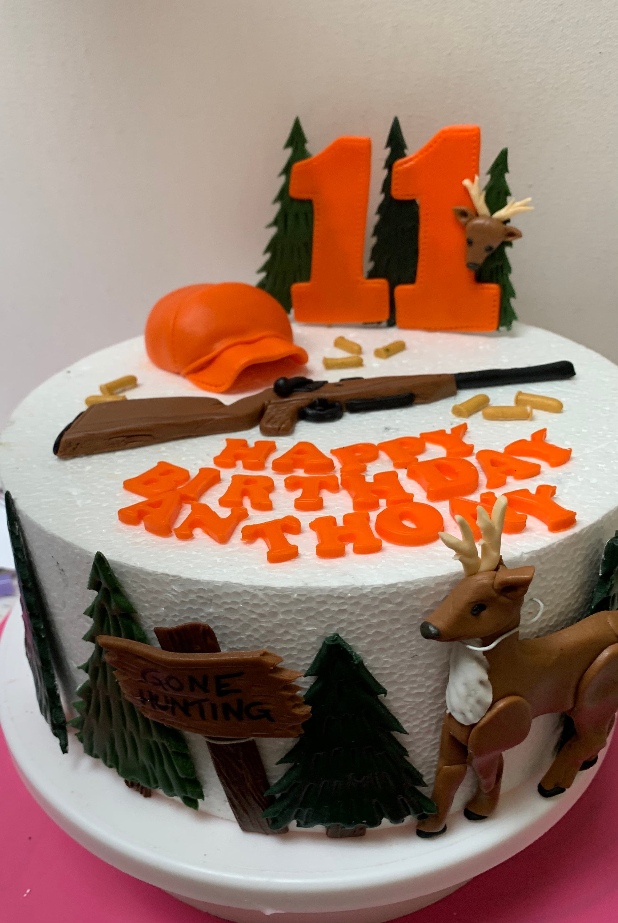 Duck Hunting Silhouette Cake