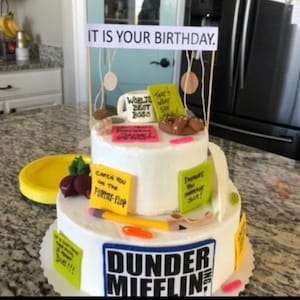 The Office Theme Cake Topper, the Office, Best Boss Cup, Fondant Office ...