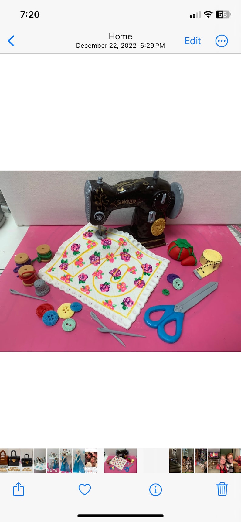 Sewing Cake Topper, Sewing Machine Cake Topper, Quilting Cake Topper ...