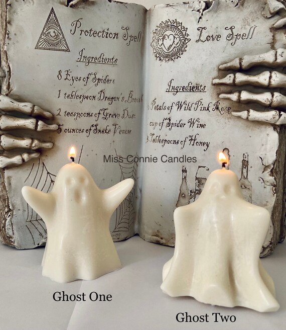 Ghost Candle Ghost Candle Duo Gift Set Gothic Home Decor - Etsy