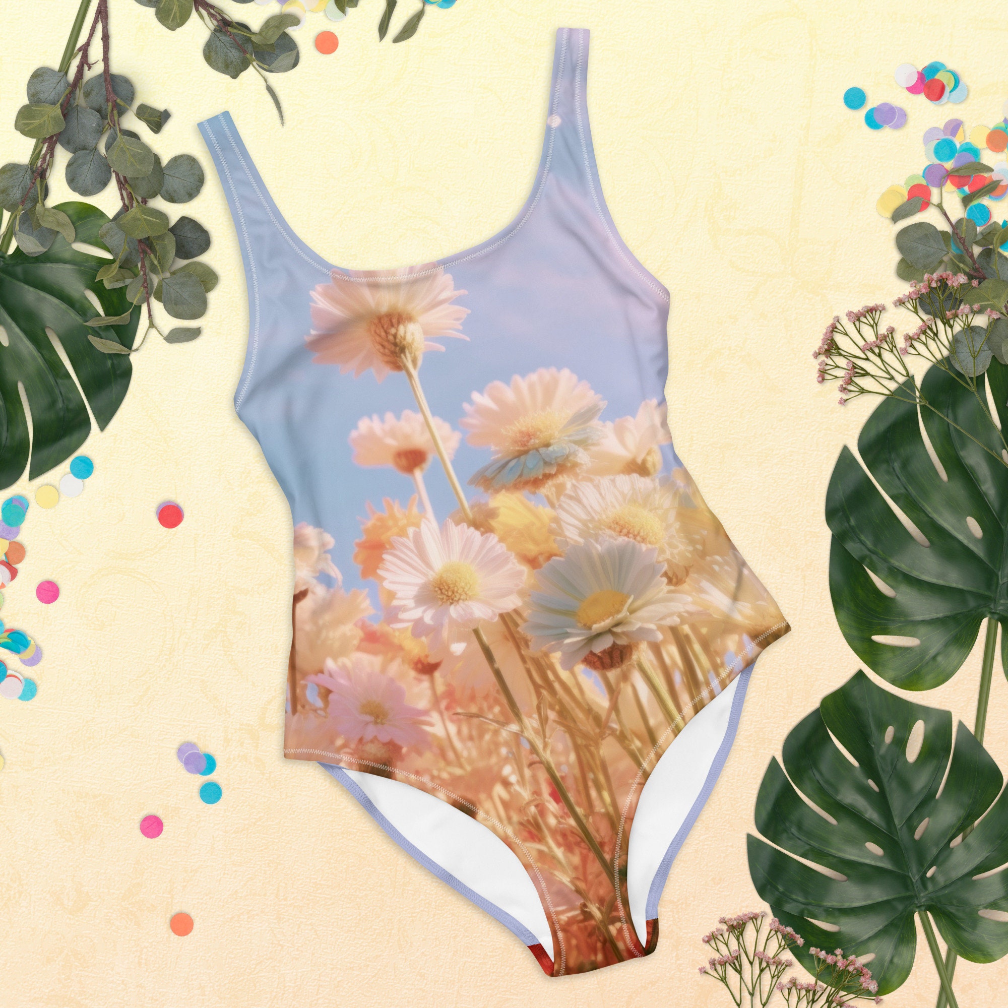 Daisys in the Sky One-piece Swimsuit Swim to Art - Etsy