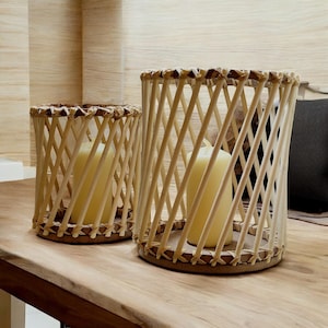 Bamboo Stick Mini Cross Lantern Set of 2 (6-4.7 Inc Height) - Etsy