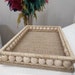 Wooden Beaded Straw Decorative Handmade Tray Different Size - Etsy