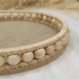 Wooden Handmade Beaded Decorative Tray - Etsy