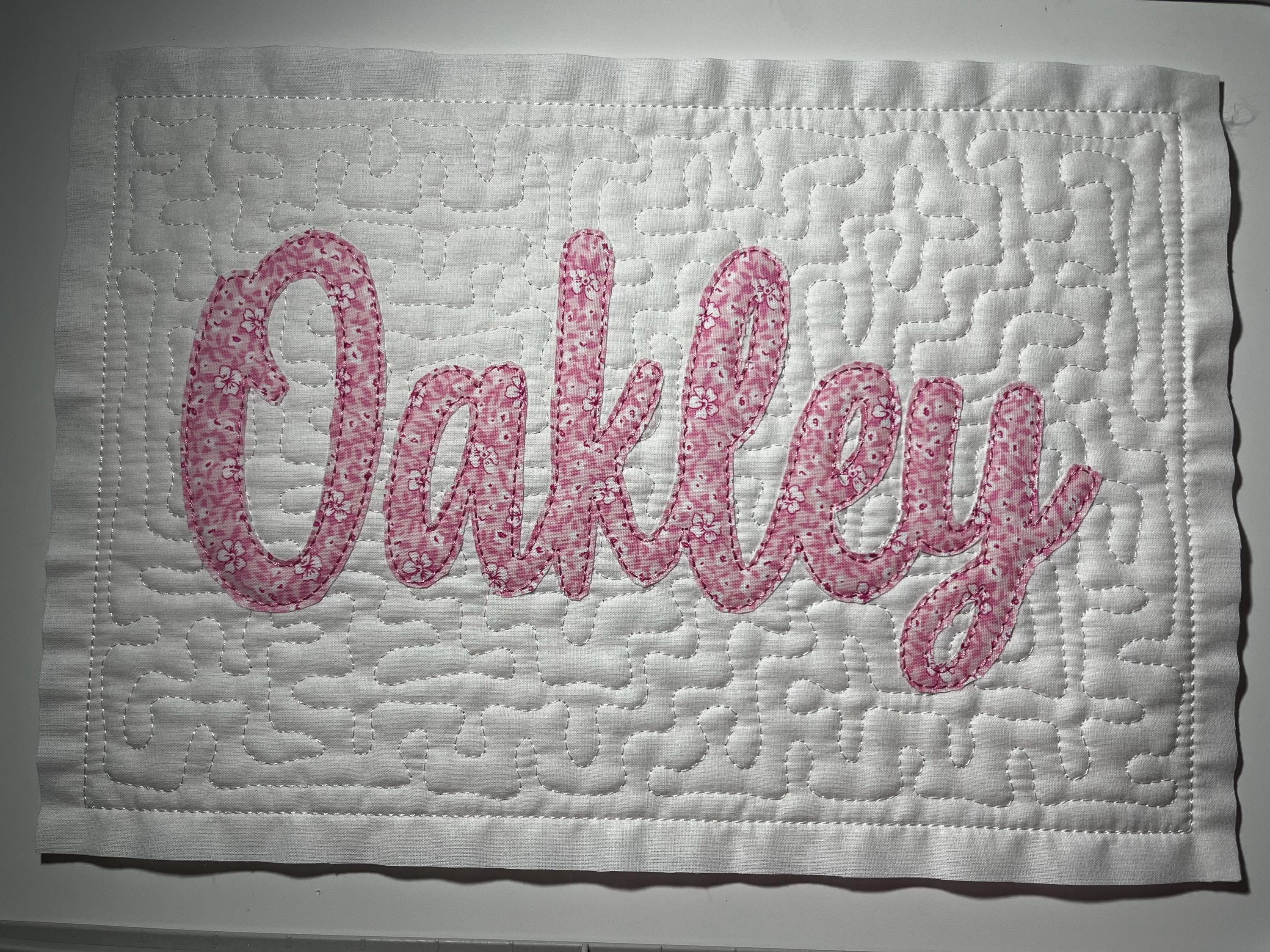 Quilted Name/word/item Finished Quilt Block. Raw Edge Applique. Made to ...