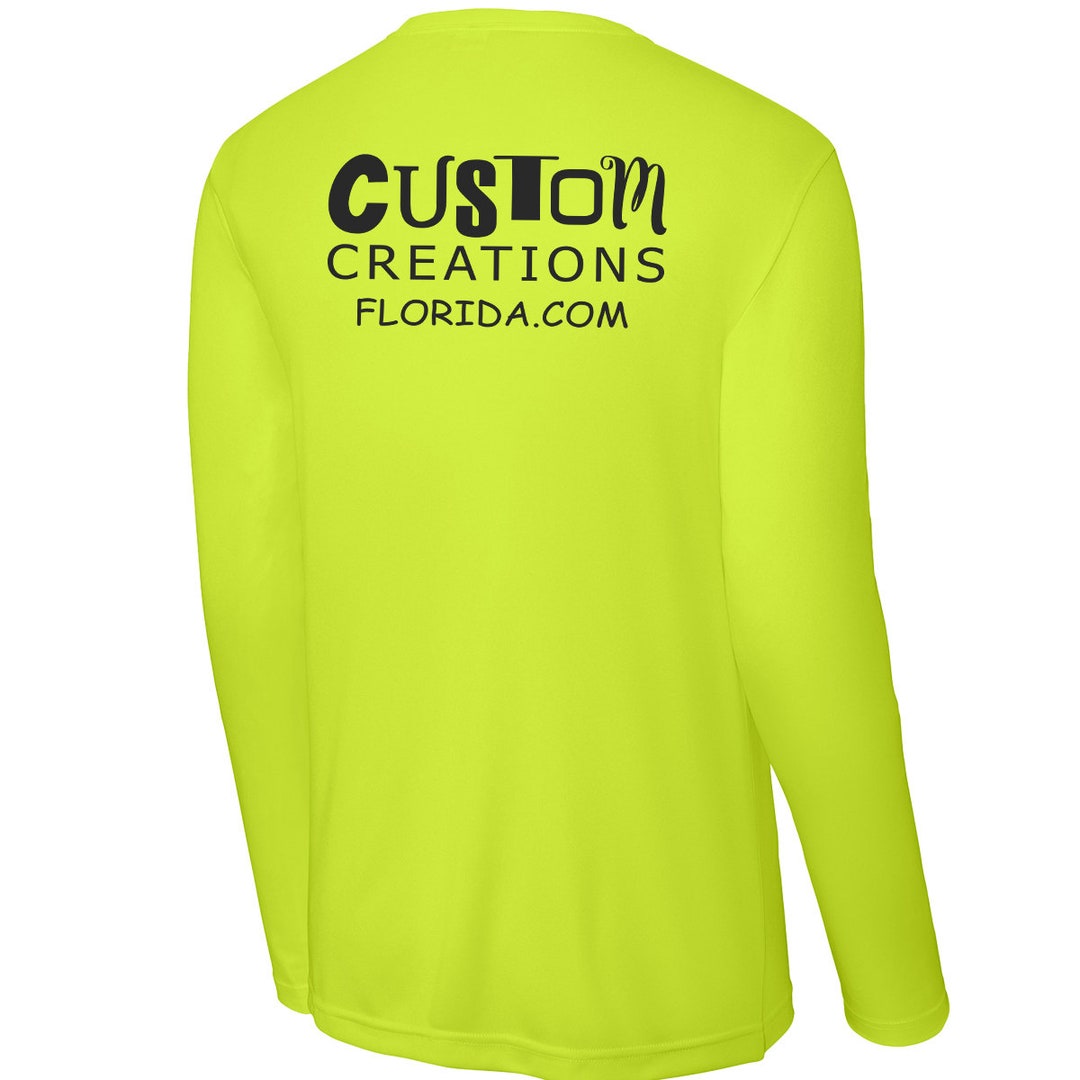 Customizable Long Sleeve Safety Yellow Dry-fit Shirts - High Visibility ...