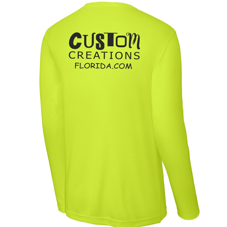 Customizable Long Sleeve Safety Yellow Dry-fit Shirts - High Visibility ...