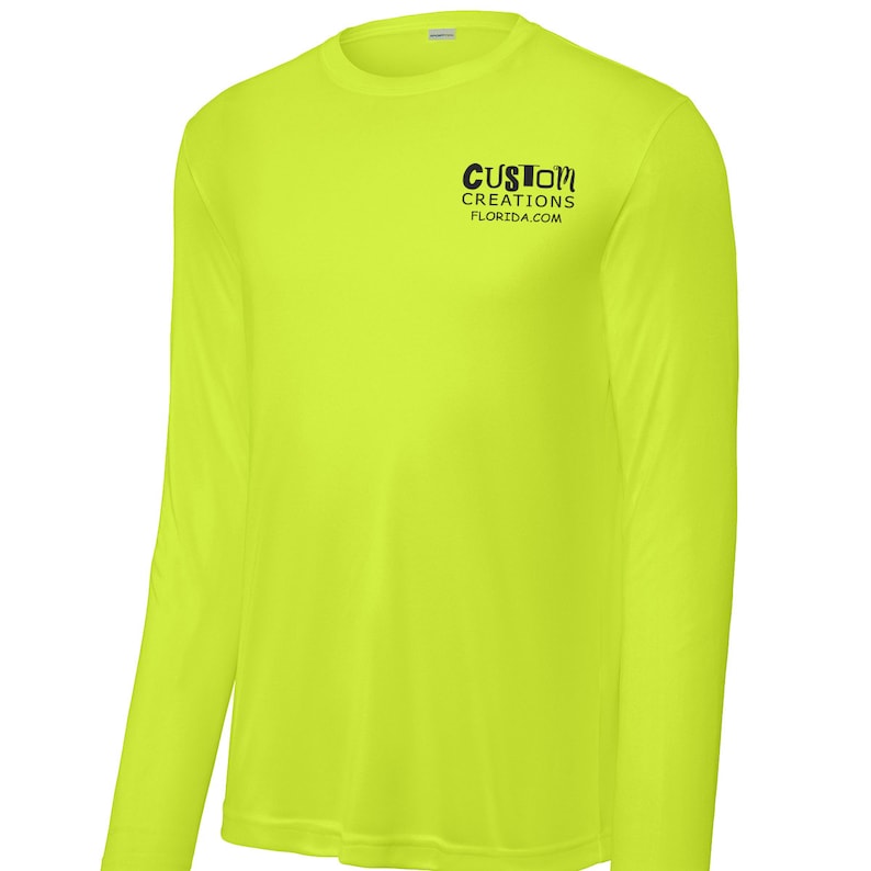 Customizable Long Sleeve Safety Yellow Dry-fit Shirts - High Visibility ...