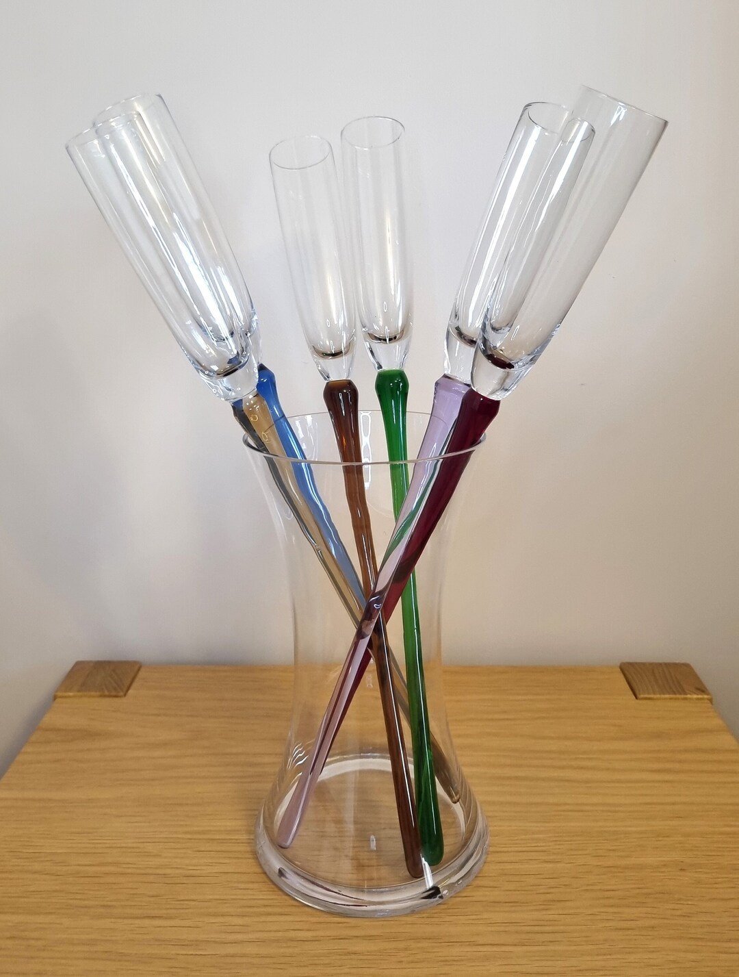 Vintage Artland Champagne Toasting Flutes, Artland Hand Blown Glass ...