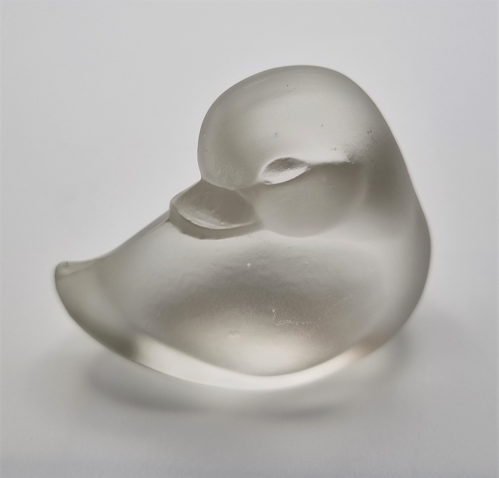 Vintage Leerdam Glass Duck: Lucienne Bloch Art Deco Frosted Crystal ...
