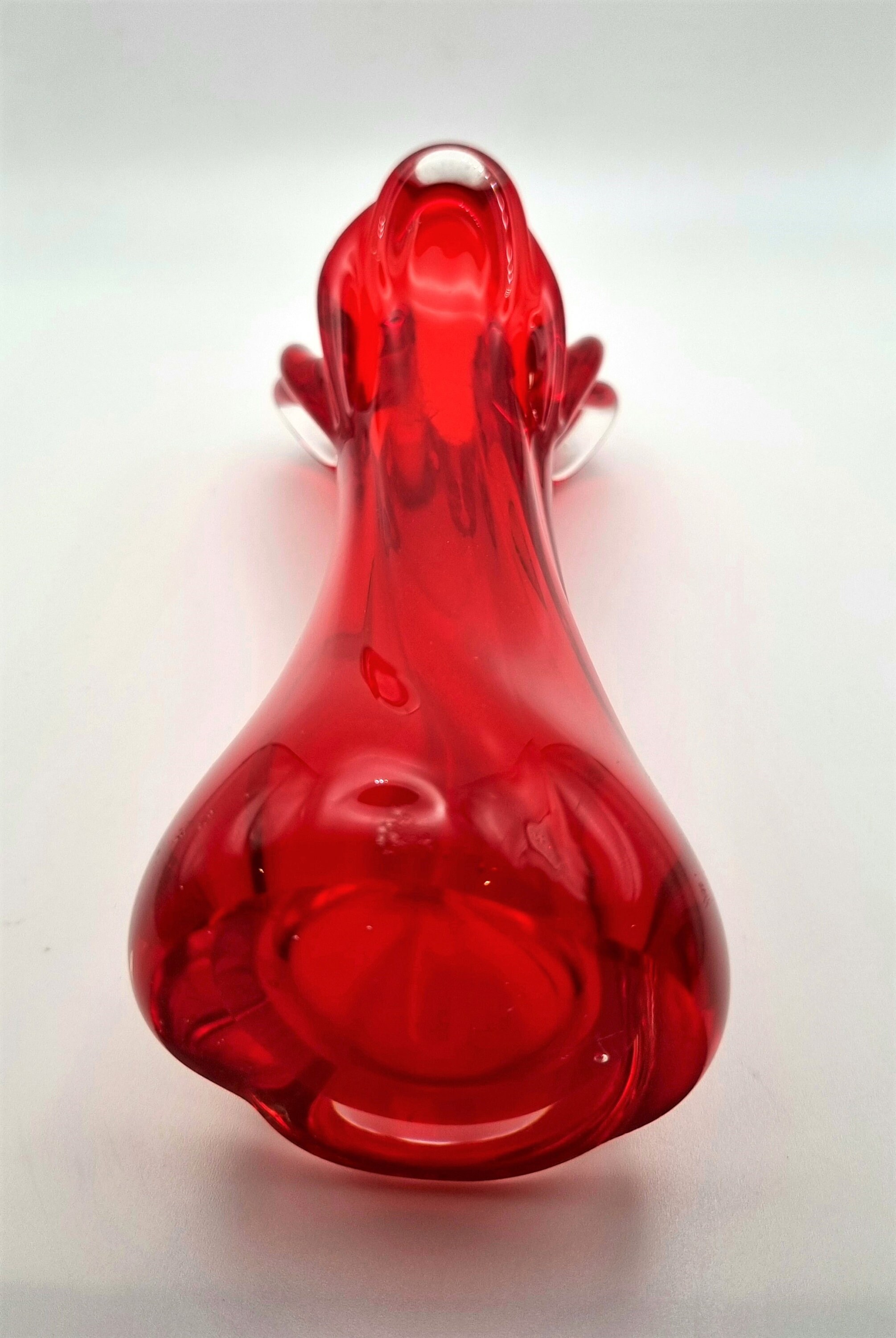 Retro Small Red Art Glass Vase Art Glass Red Bud Vase Red - Etsy UK