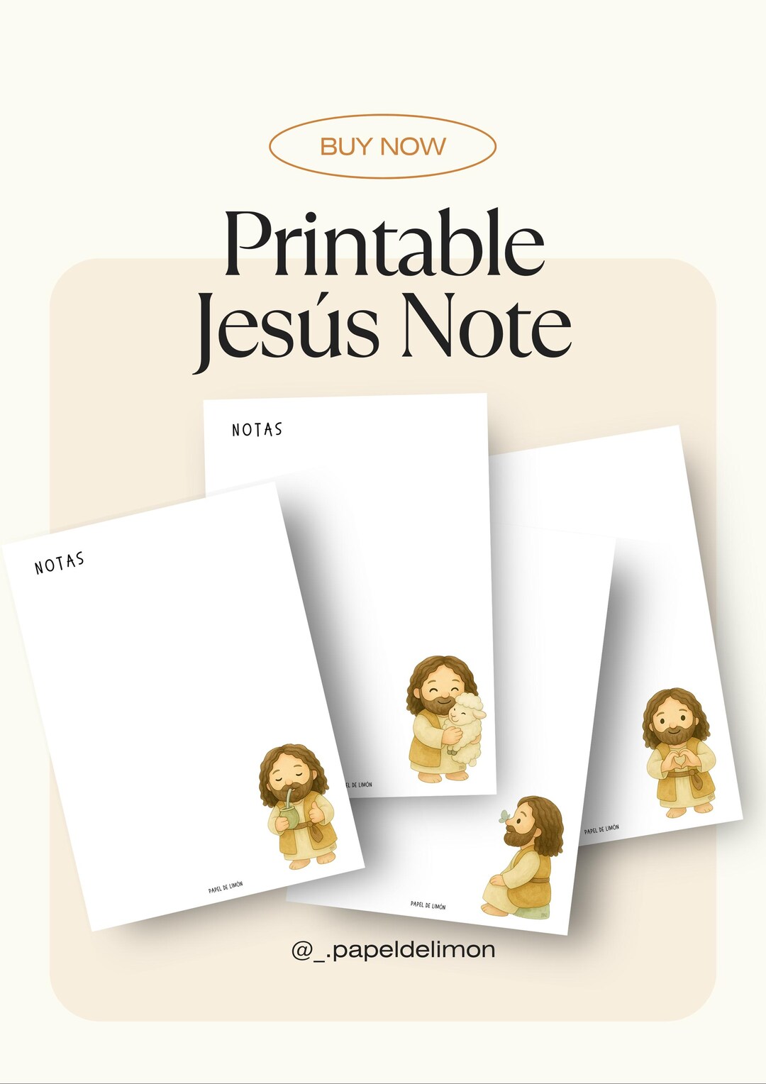 Printable Notepad/notebook Jesus Lisa - Etsy