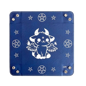Baphomet Cute Dnd Dice Tray | Multiple Color Vegan Leather | Gift ...