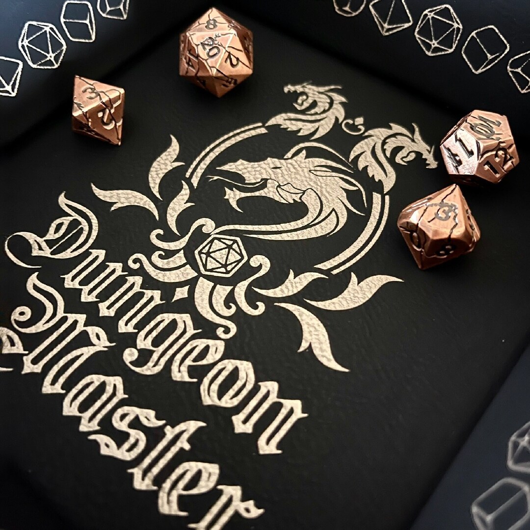 Dungeon Master Dice Tray Multiple Colors Leatherette Gift Fold Flat ...