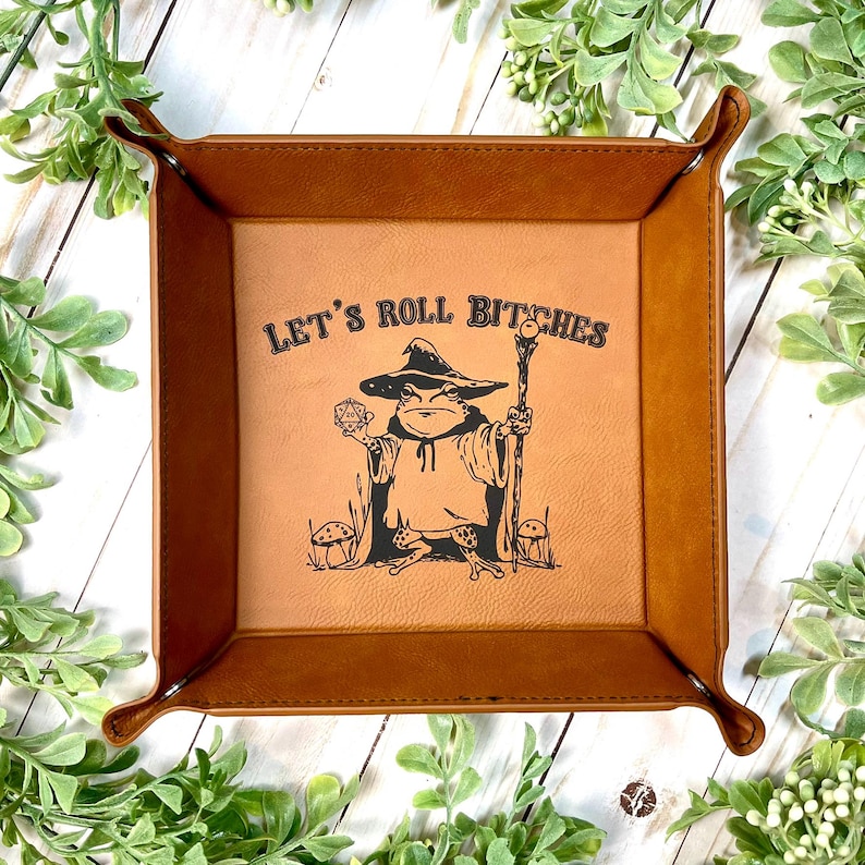 Let's Roll PROFANITY Frog D20 Dnd Dice Tray | Multiple Color Vegan ...