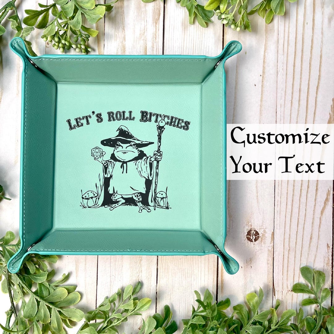 Let's Roll PROFANITY Frog D20 Dnd Dice Tray | Multiple Color Vegan ...