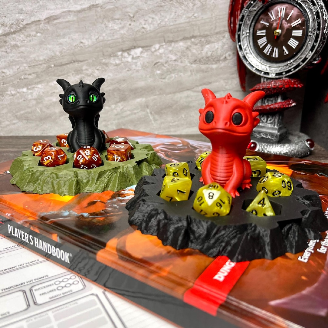 Proud Dragon Dice Hoard Holder | Realistic Eyes Option | Dungeons and ...