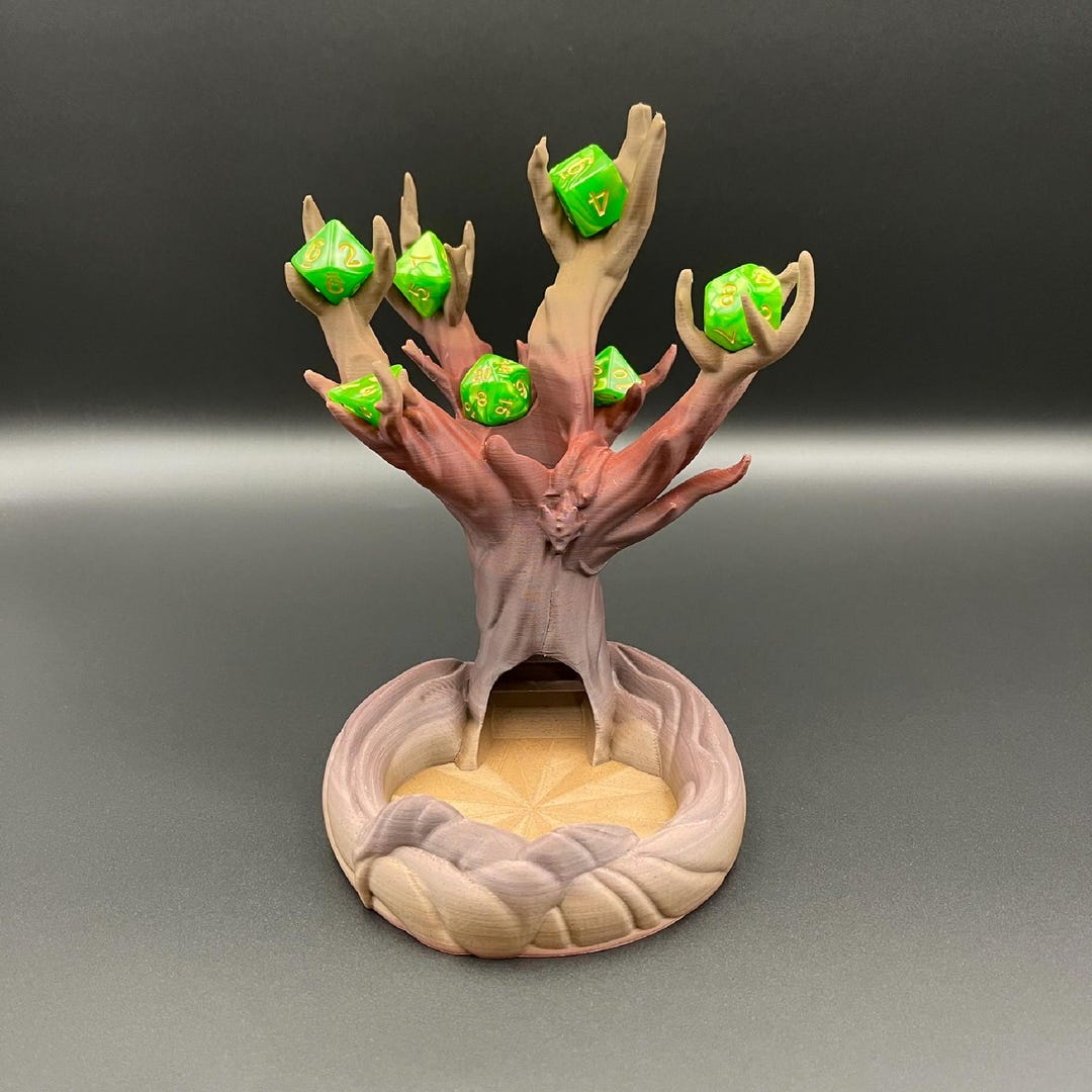 Tree Dice Rolling Tower | Dice Holder Limbs | Dice Display | Dice Tray ...
