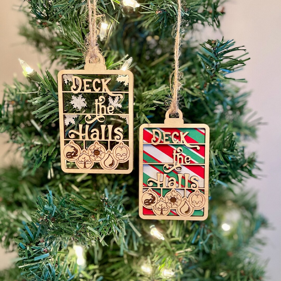 Card Shape Deck the Halls Mtg Ornament, RPG Christmas, TTRPG, Mtg Fans ...