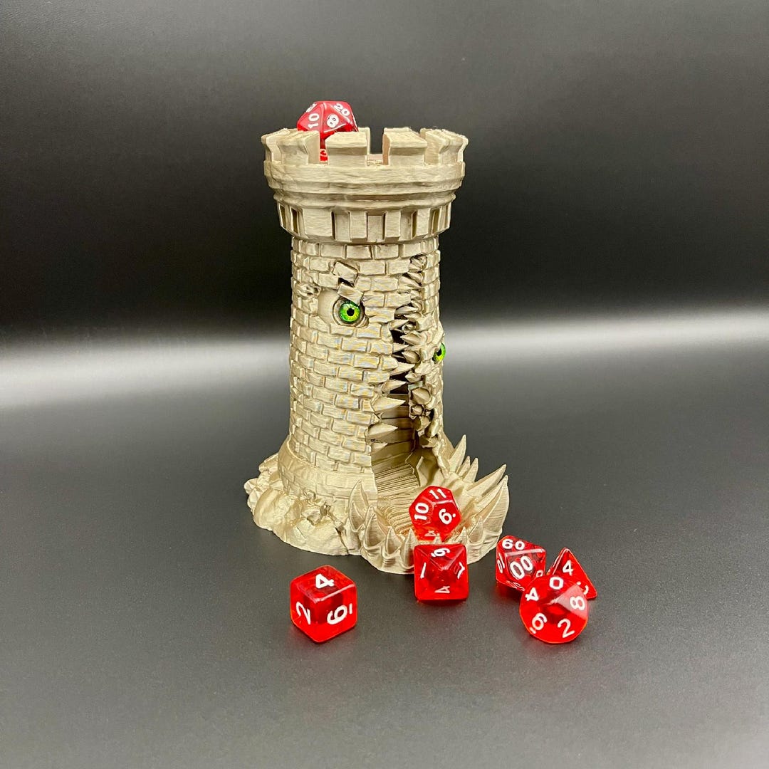 Mimic Castle Dice Tower | Custom Eyes | Dungeons and Dragons Gift | D&D ...
