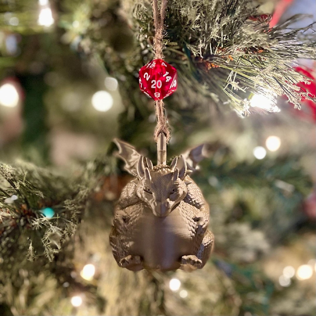 Chonky Fat Dragon Christmas Ornament | Chubby Thicc Rotund Plump | D20 ...