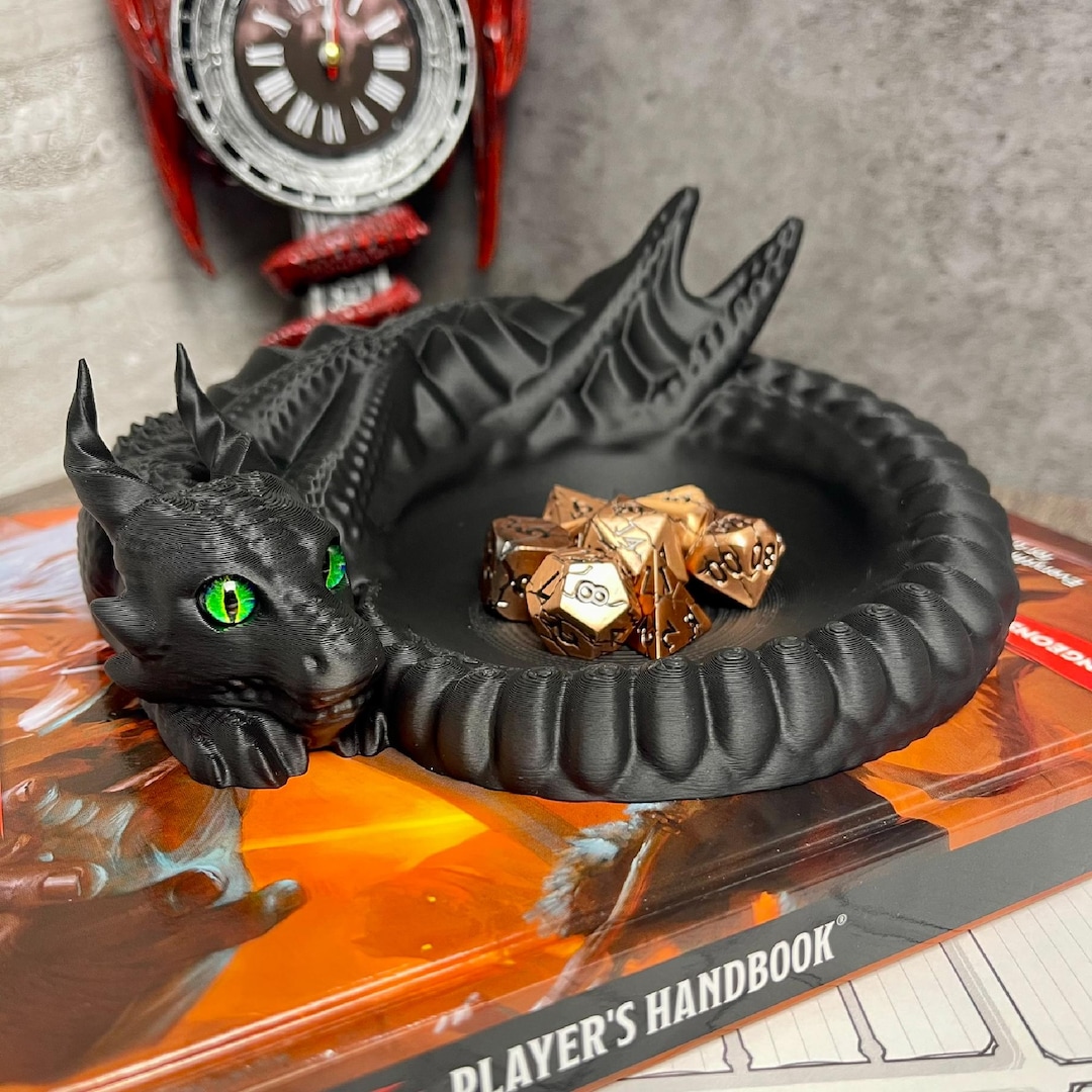 Dragon Dice Dish | Dice Tray | Dice Holder | Custom Eyes | Dungeons and ...