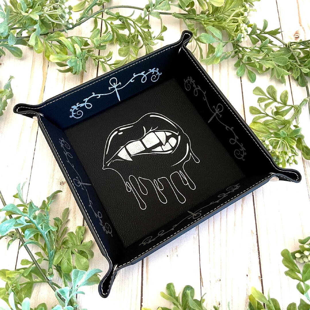 Vampire Lips Dnd Dice Tray | Multiple Colors Vegan Leather | Gift ...