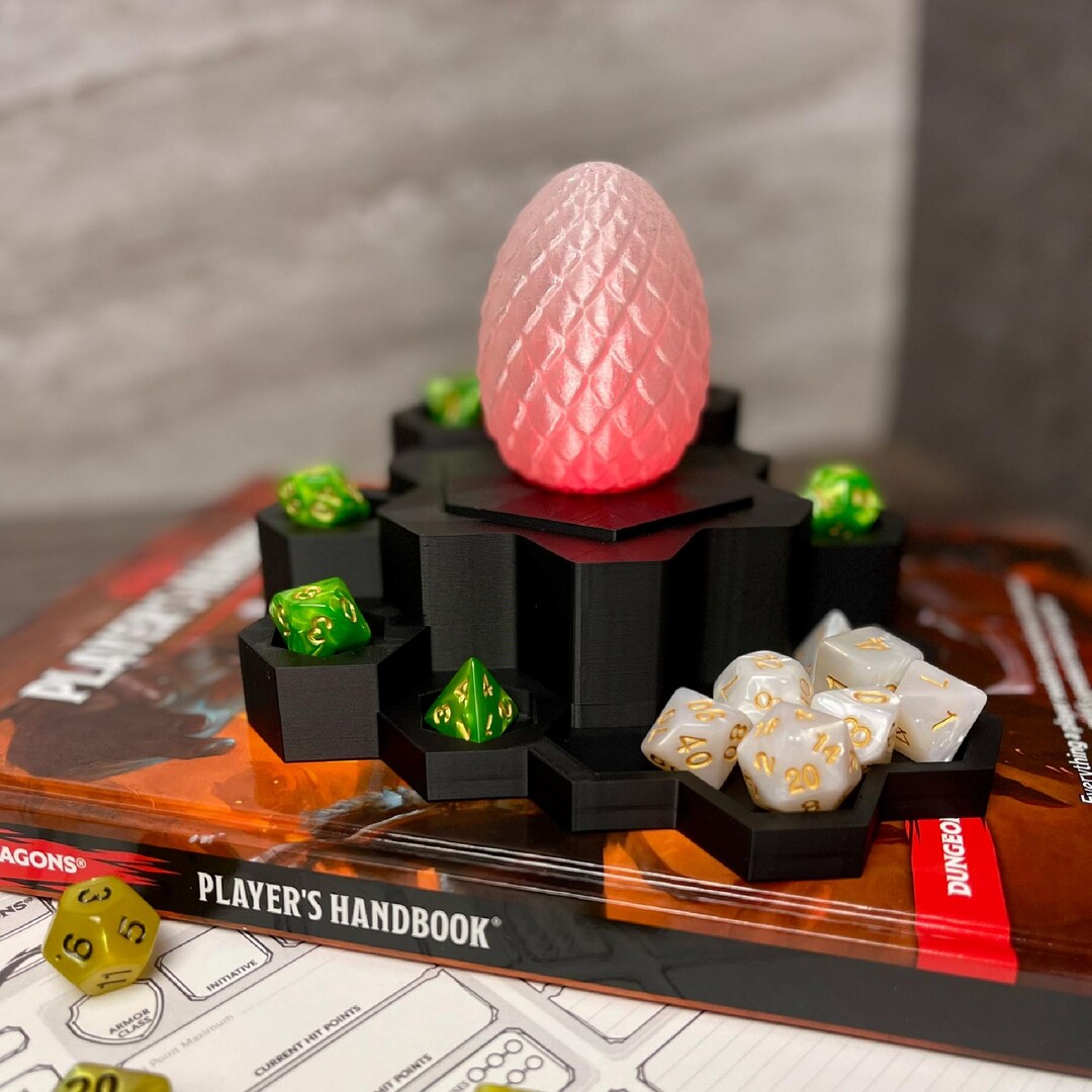 Dragon Scale Egg Lighted Pillar Dice Display | Dungeons and Dragons ...
