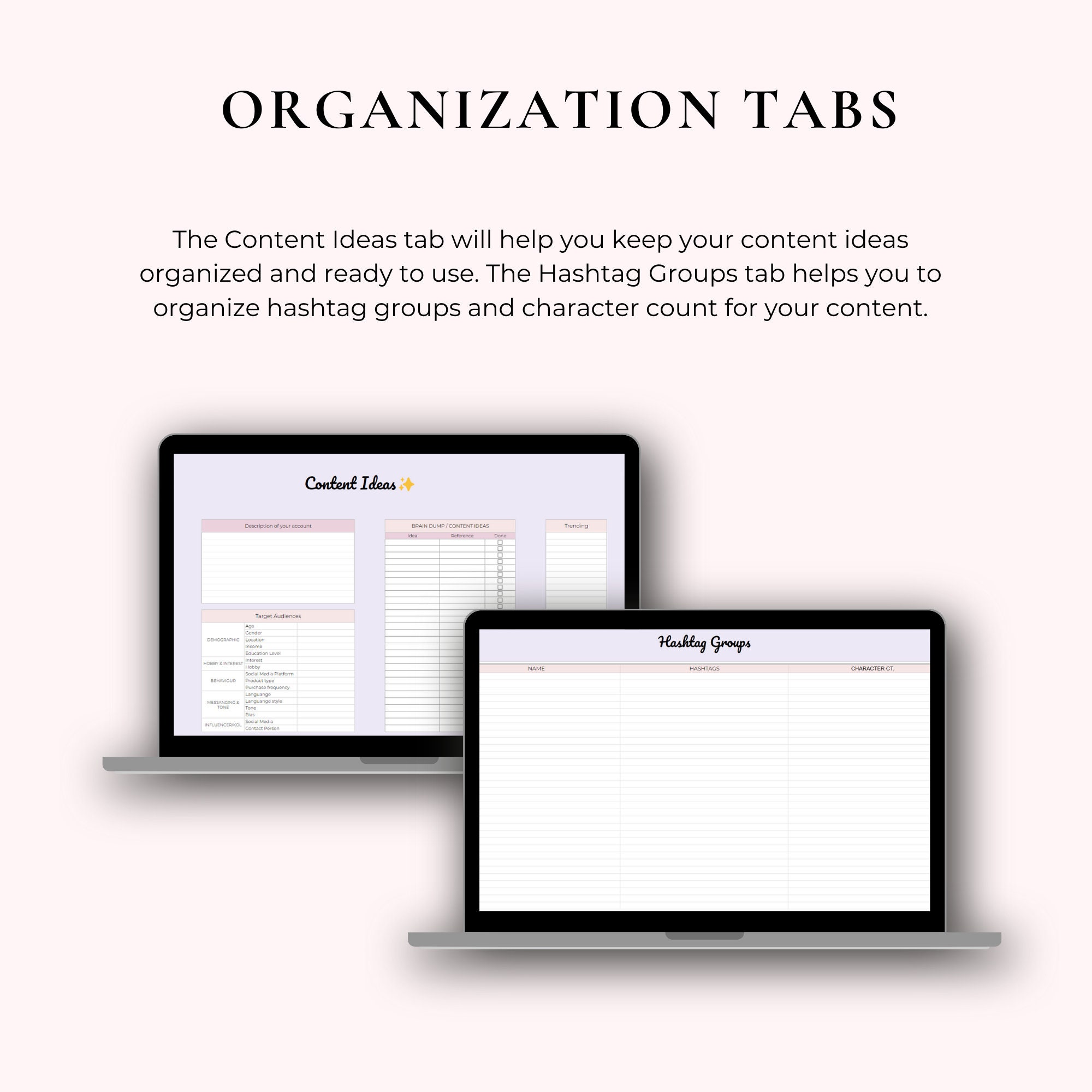 Social Media Content Spreadsheet Weekly Planner for Google Sheets ...