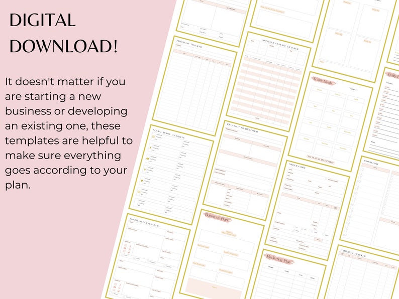 Minimalist Business Start up Planner Set - Etsy