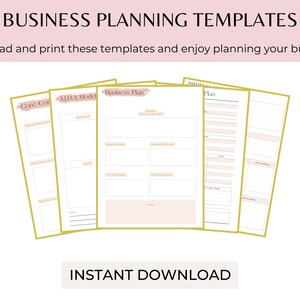 Minimalist Business Start up Planner Set: 30-page Marketing Branding ...