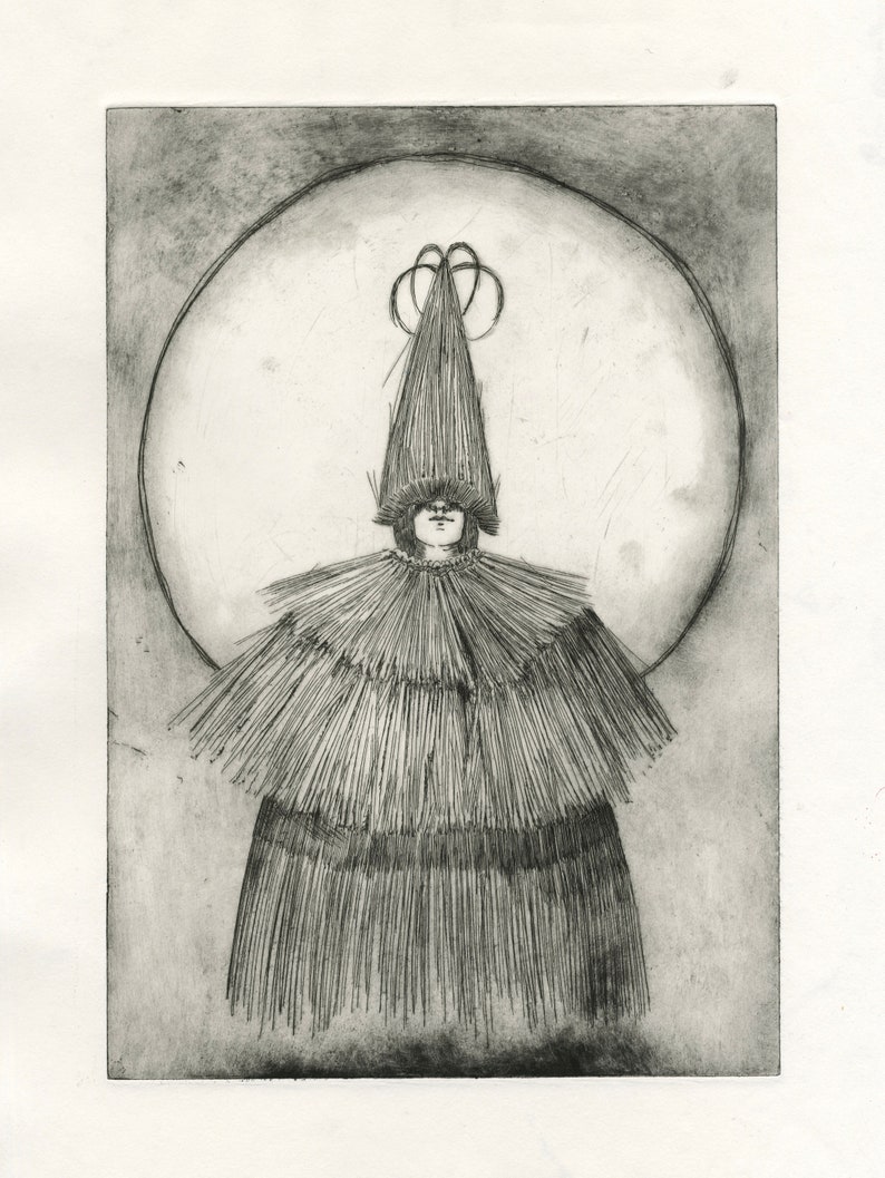 Dancing Mummer Etching Copy - Etsy