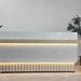 Opal Reception Desk (WHITE SHALESTONE 9525-34, 2 = 8844-WR Aged Ash ...