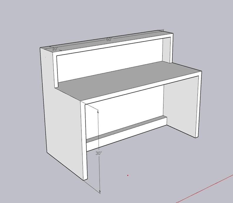 Aquamarine Standing Reception Desk - Etsy