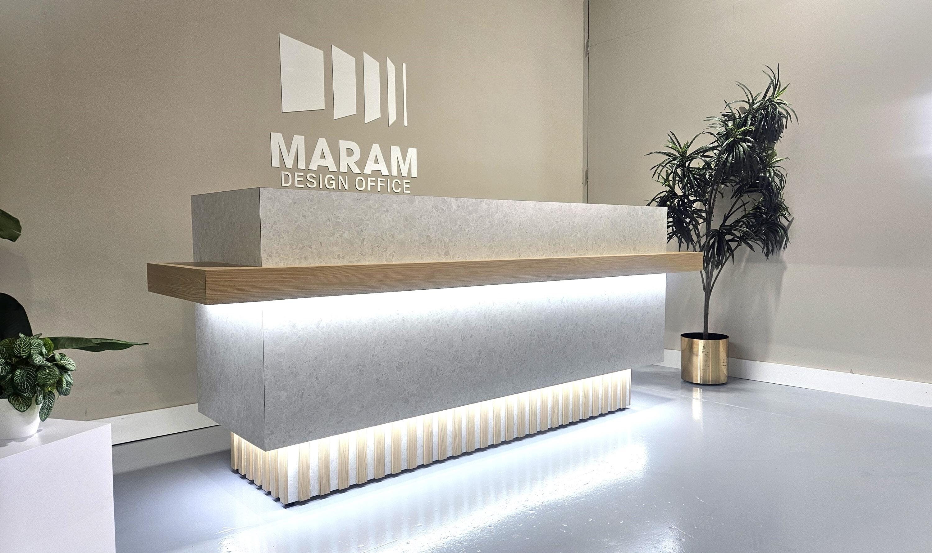 Opal Reception Desk (WHITE SHALESTONE 9525-34, 2 = 8844-WR Aged Ash ...
