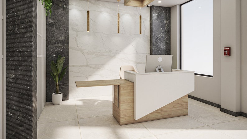 ADA Folding Counter Nacre Reception Desk - Etsy