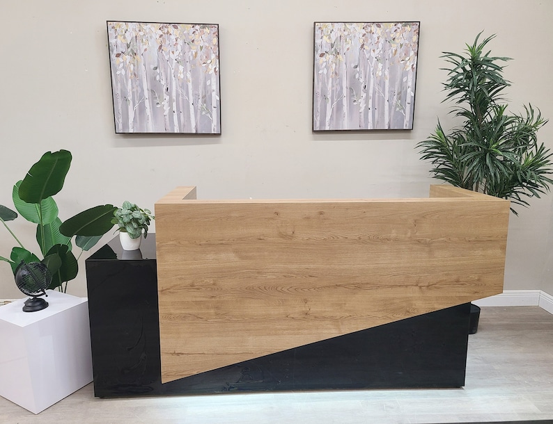 Nacre Reception Desk Elemental Concrete Color. - Etsy