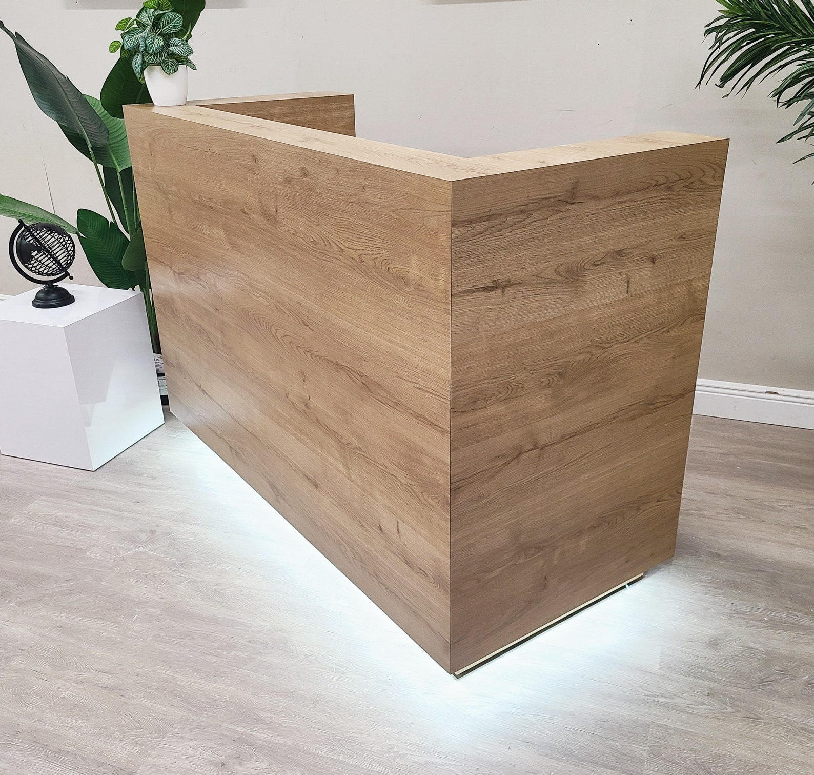 Agate Reception Desk Planked Urban Oak - Etsy