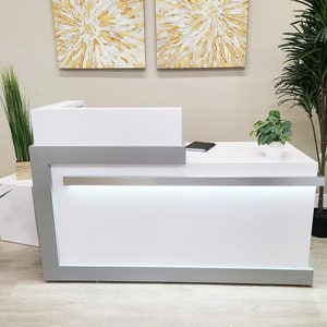 Jade Reception Desk Silver or Gold Detail - Etsy