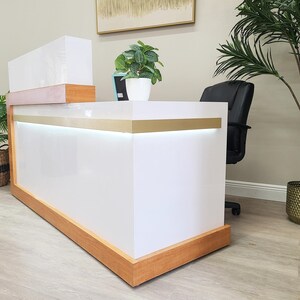 Jade Reception Desk. (navy Blue and White) - Etsy