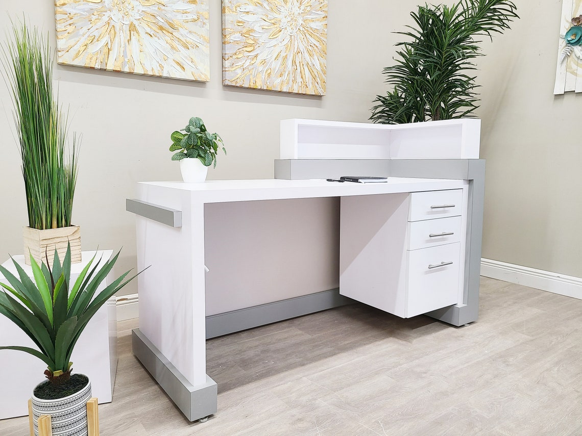 Jade Reception Desk Silver or Gold Detail - Etsy