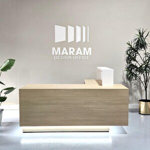 L Shaped Abalone Reception Desk - Etsy