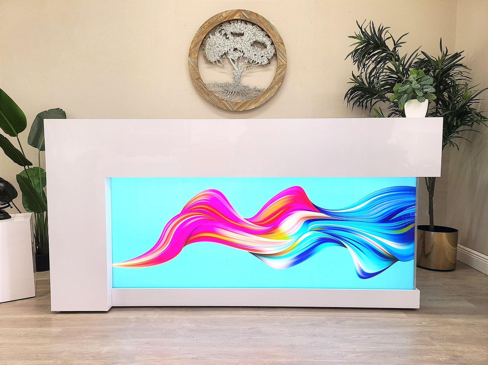 Tourmaline Reception Desk + LOGO - Etsy