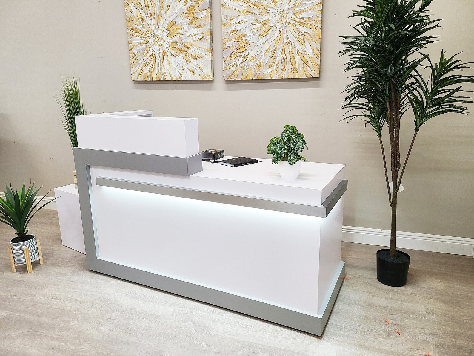 Jade Reception Desk Silver or Gold Detail - Etsy